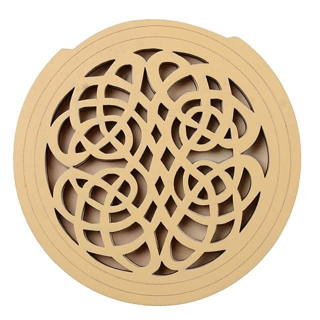 Custom Wooden Acoustic Soundhole Cover - Free Shipping - E | Reverb