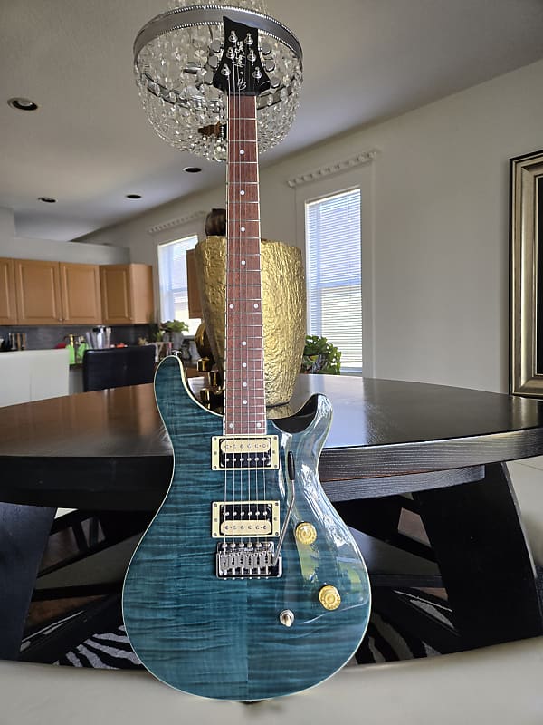Harley Benton CST-24 w/Upgrades / Ocean Blue Flame | Reverb