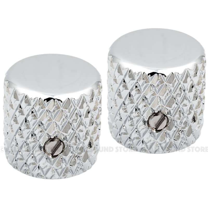 (2) Heavy Knurl Brass Flat Top Barrel Knobs for 1/4 Solid | Reverb