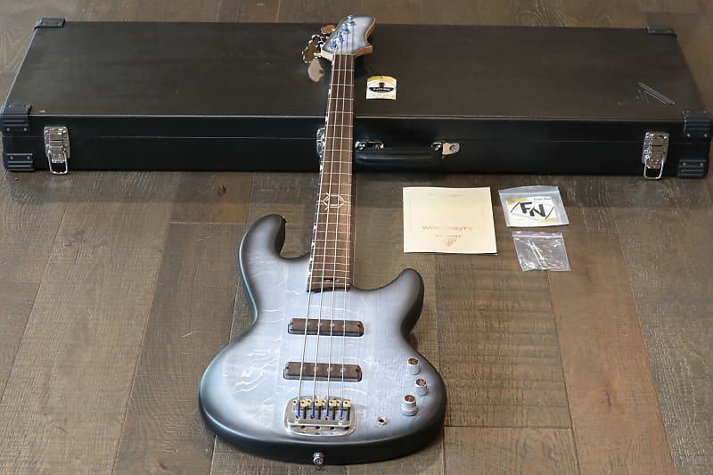 2023 Valiant TNT Fretless 4-String Bass Satin Gray NAMM Show | Reverb