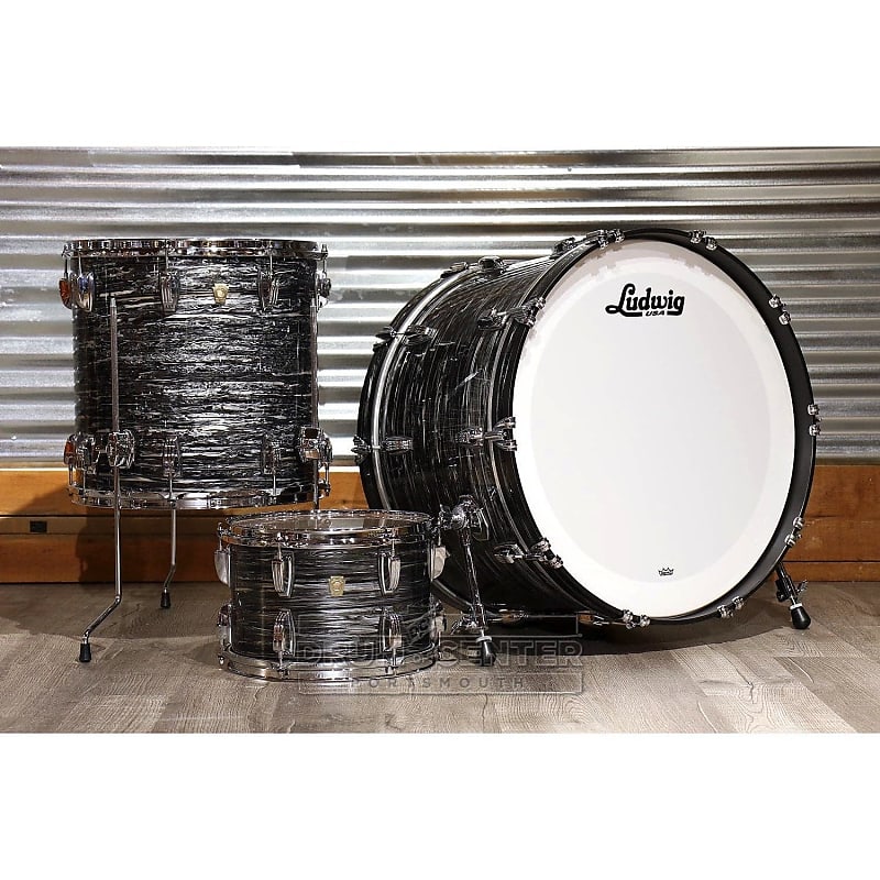 Ludwig Classic Maple 3pc 24/12/16 Drum Set Vintage Black | Reverb