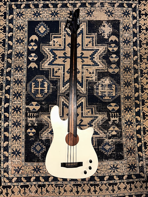 Carvin Fretless Semi-Hollow Bass AC40 1990s - White | Reverb