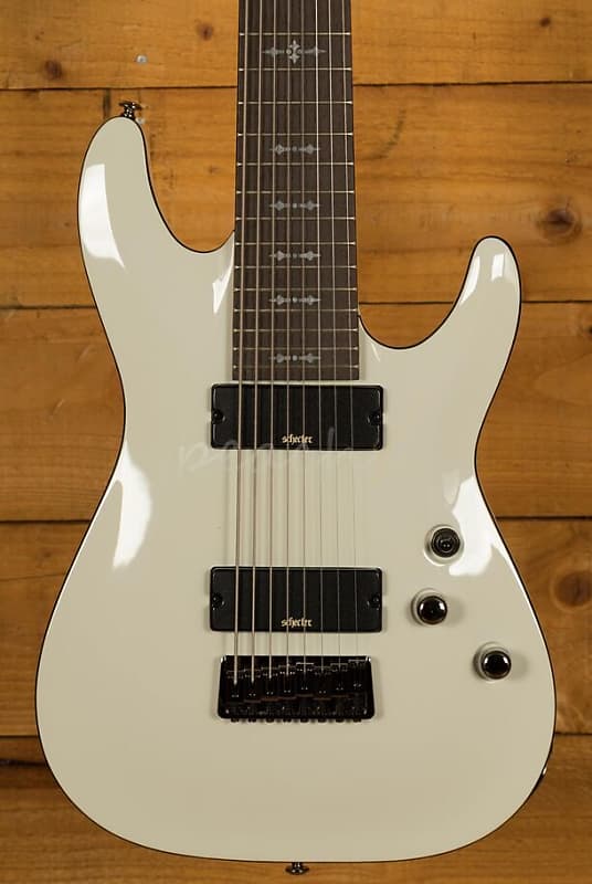 Schecter Demon-8 | 8-String - Vintage White | Reverb