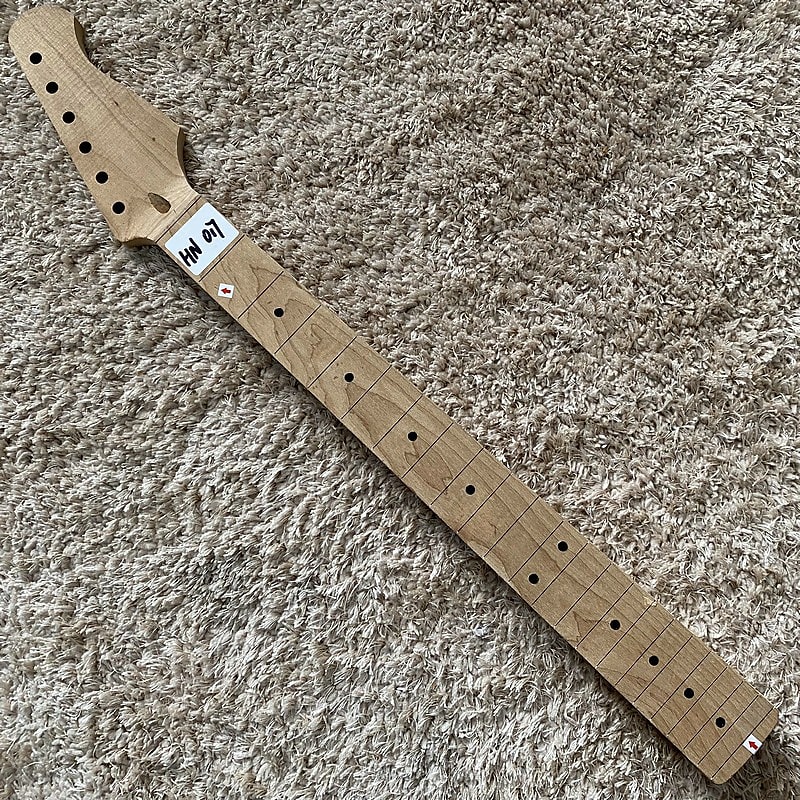 Roasted Maple Strat Style Guitar Neck, Maple Fingerboard | Reverb UK