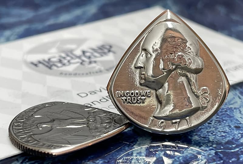 The Highland Plectrum Co. One 1971 USA Quarter Coin Pick / | Reverb