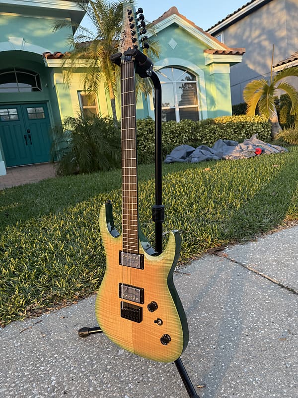 Agile Septor 627 2016 - Oceanburst Flame Bare Knuckle Pickups | Reverb