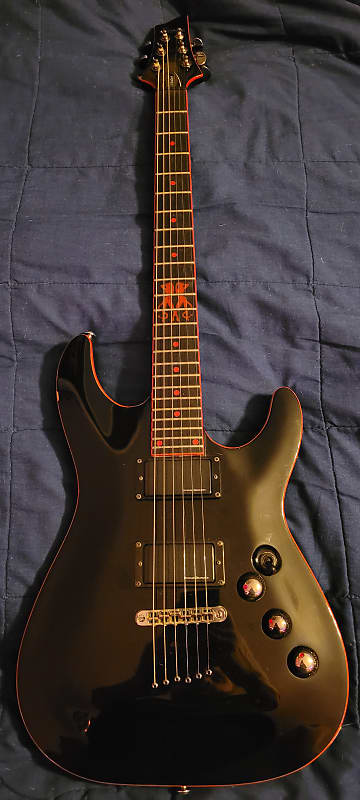 Schecter C-1 She Devil 2009 Black/ Red | Reverb