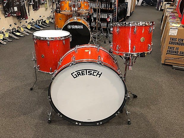 Gretsch Broadkaster Drum Kit 14-16-26 in Tangerine Glass | Reverb