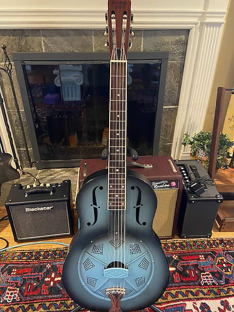Michael Messer Blues (Resonator) 2020 (est) - Blue steel | Reverb