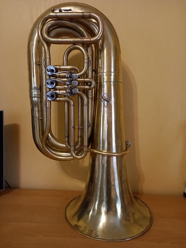 Tuba “Bb" Soviet 3 Valves Brass Pipe Wind Instrument USSR | Reverb