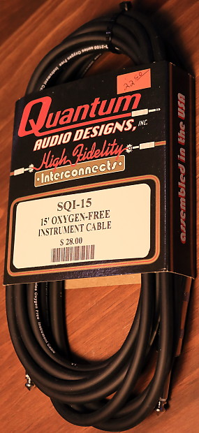 Quantum Audio Designs SQI-15 15' Oxygen-Free Instrument Cable | Reverb