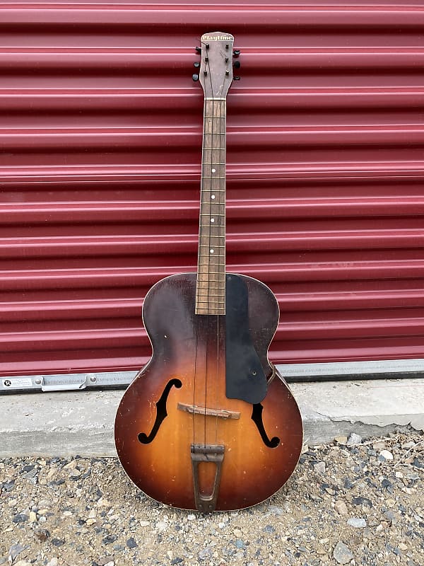 Playtime Arch top 6 string guitar 1940s-1950s Sunburst | Reverb