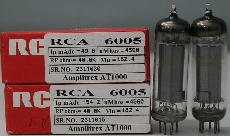 1MP 6AQ5 6005 RCA NOS NIB round black plate O getter | Reverb