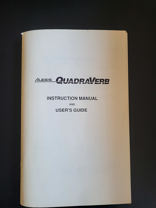 Alesis Quadraverb Manual 1980's | Reverb