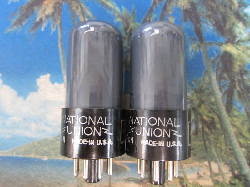 Pr Rare National Union 6V6 GT/G Vintage Power Tubes Dark | Reverb