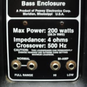 Peavey 1810 Bass Speaker Cabinet With One 18" Black Widow And | Reverb