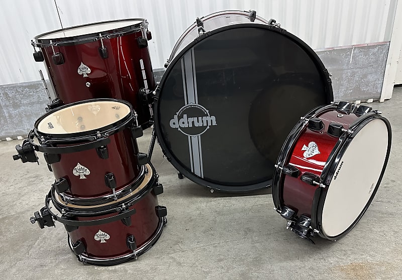 ddrum 5Pc Drum Set Shell Pack Kit Diablo Red / Black | Reverb