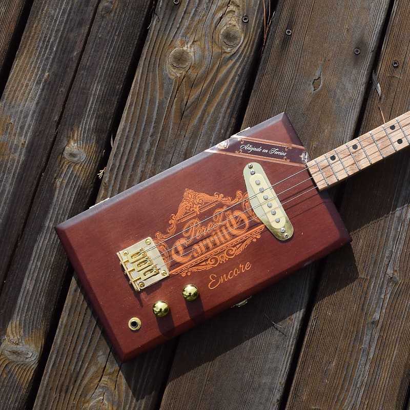 Cigar box guitar, 3 string electric guitar, handmade cbg | Reverb