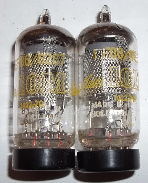 Matched Pair 1966 Mullard 10M EF86 6267 Tubes Test Above 100% | Reverb