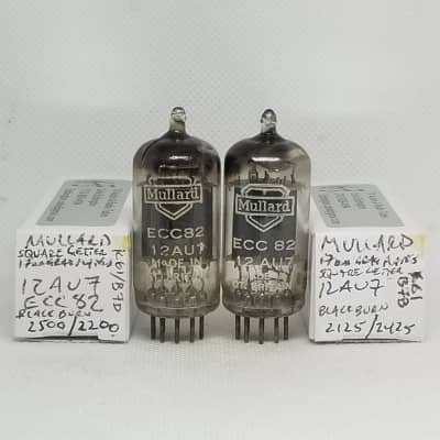 Mullard PAIR ECC82 12AU7 valve tube 1952 | Reverb