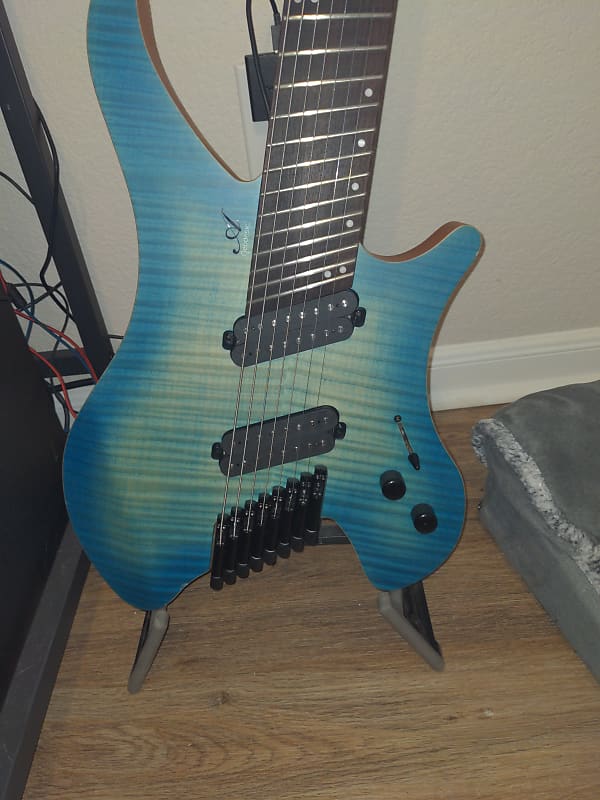 Agile Geodesic Multiscale 8 String 2019ish - Blue flame top | Reverb