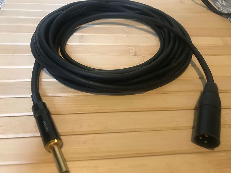Proel 4 Meters XLR Male to 6.35mm (1/4 inch) TRS Stereo Jack | Reverb