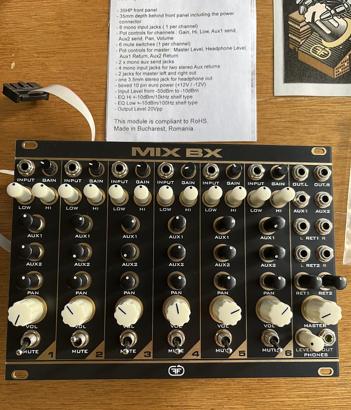 Feedback Modules Mix BX 6 Channel Eurorack Mixer w/FX Loop | Reverb