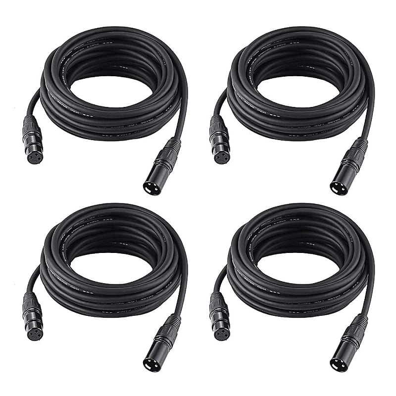 25Ft / 7.62M Dmx Cable, 4 Packs 3 Pin Dmx Cables Dmx Wires, | Reverb