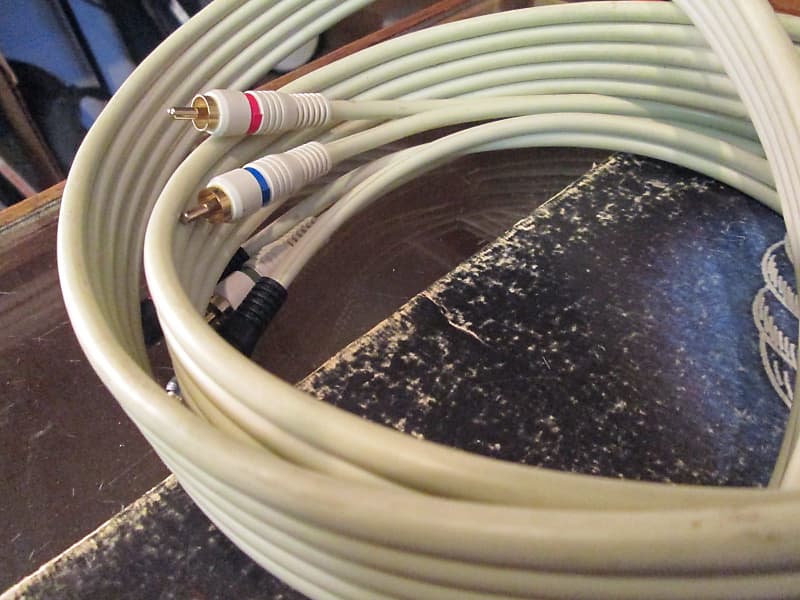 Quality 5 channel RCA snake audio video connect flat White | Reverb