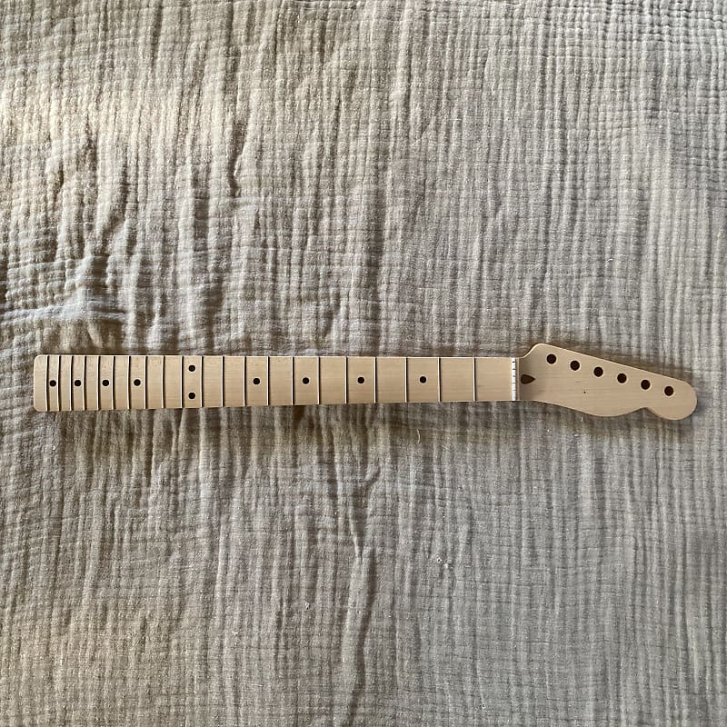 Warmoth Clapton Quartersawn Maple Tele Neck Clear Satin Nitro | Reverb