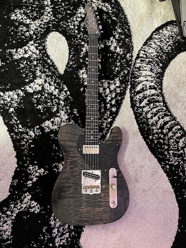Quilted Trans Black Handmade Telecaster | Reverb