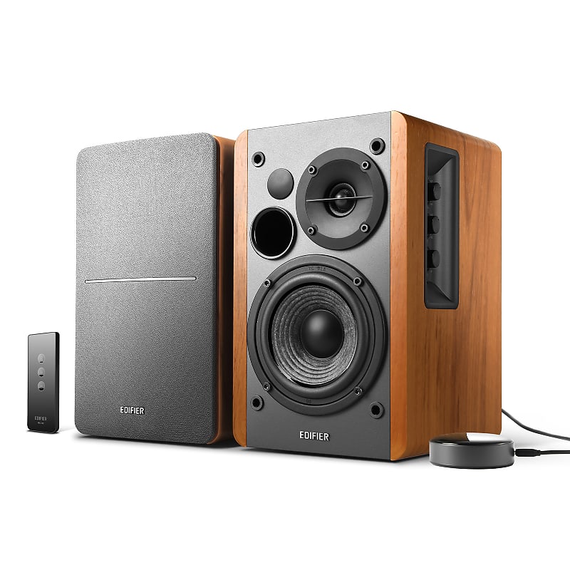 Edifier R1280T Powered Bookshelf Speakers with WiiM Mini | Reverb