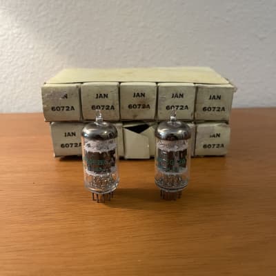 1 NOS NIB GE 6072A (12AY7) Black Plate Vintage Holy Grail | Reverb