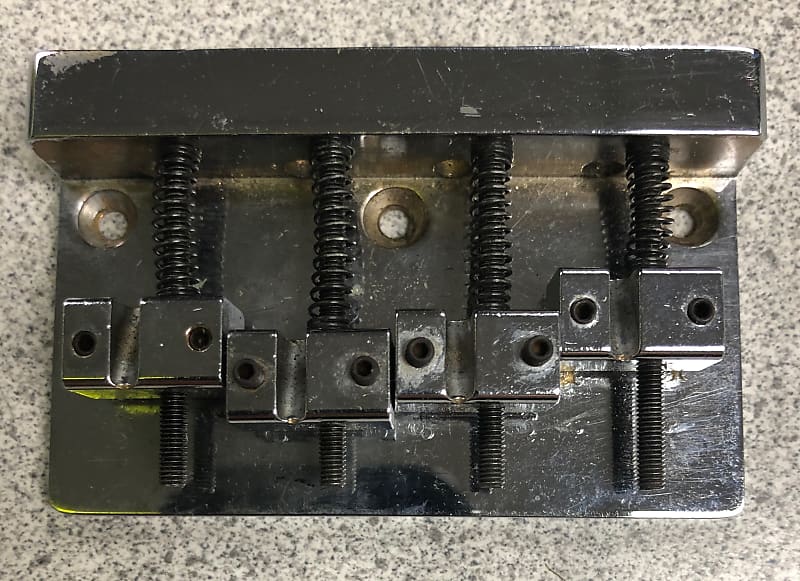 Bass Bridge Four String (Badass Style) Bass Bridge 1980's | Reverb
