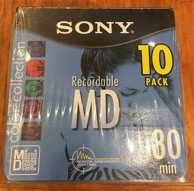 SONY 80 Minute Recordable MD MiniDisc Blank Media - 10 pack - | Reverb