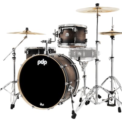 PDP Concept Maple 3-Piece Rock Shell Pack - Charcoal Burst | Reverb