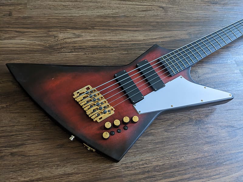6-String Explorer Bass Oxbloodburst | Reverb