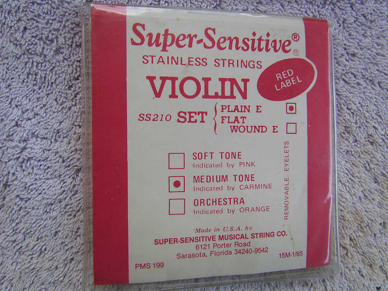 Super Sensitive Violin Strings 1 Complete Set Plus Extras | Reverb