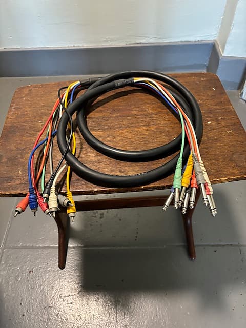 Hosa 8 channel 1/4" to RCA snake 1990's - Black | Reverb