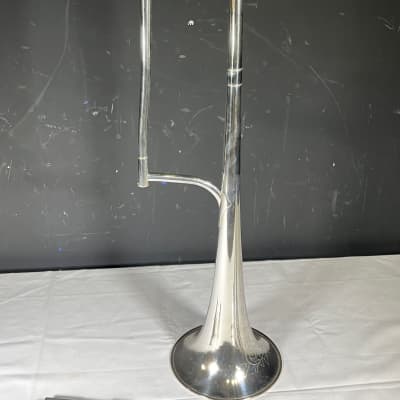 Vintage King Conservatory 1920s Silver Plated Trombone over | Reverb