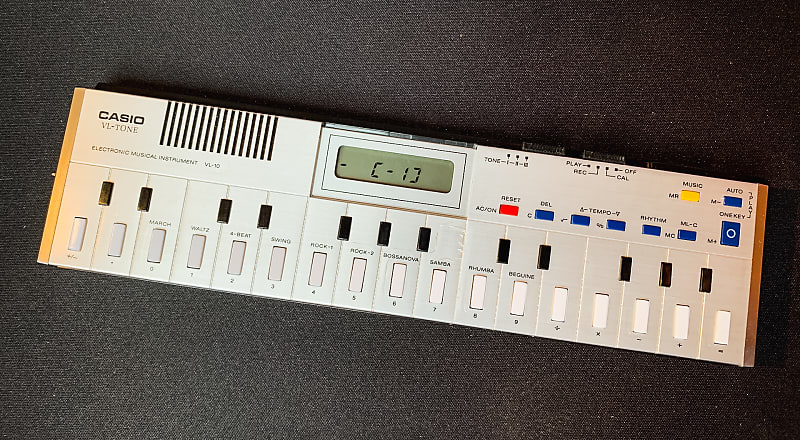 Casio VL-Tone VL-10 Vintage Mini Synth 1981 silver | Reverb