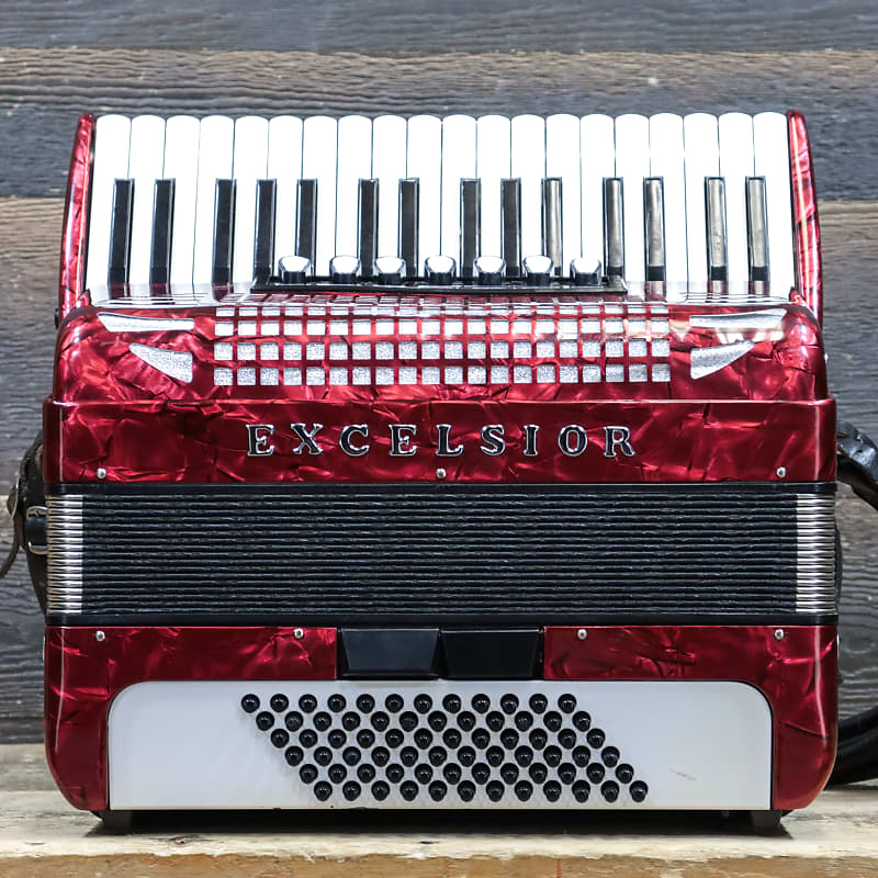 Excelsior Model 272E 72-Bass 34-Keys 3-Voices Red Piano | Reverb
