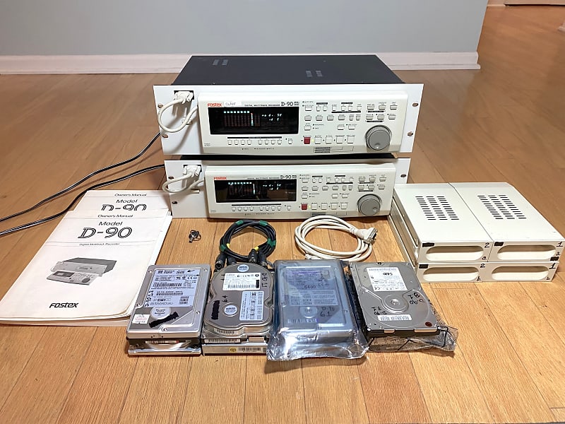 2- Fostex D90 8 Track Digital Recorders w/ 4- Disk Caddies w/ | Reverb