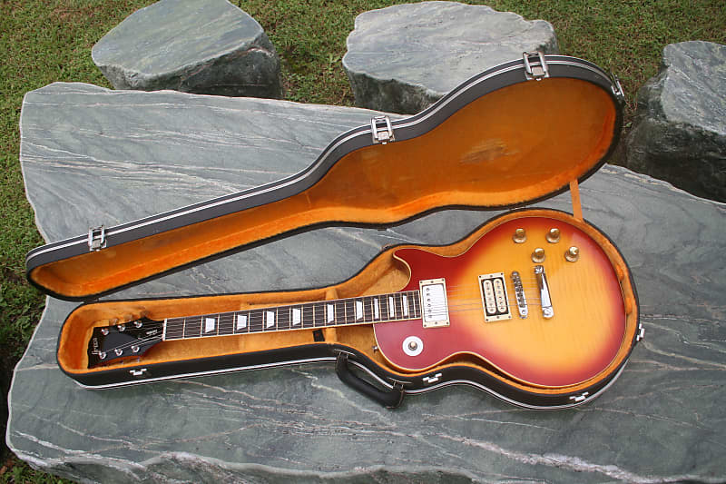 Greco EG480 Tiger Flamed Top LPS 1976 - Red Sunburst+Hard | Reverb