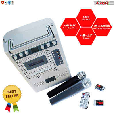 5Core Portable Rechargeable Wireless Microphone System for | Reverb