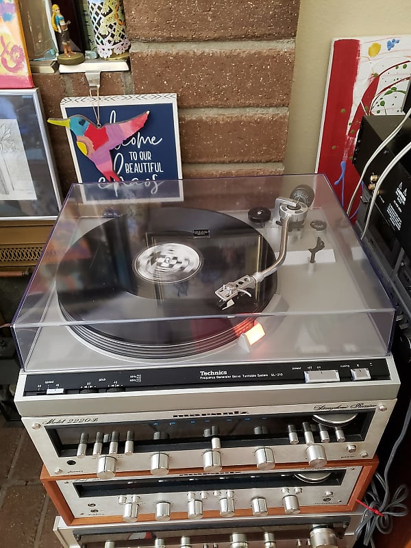 Technics SL-210, 1978, Silver, OEM Technics Head shell, AT92E | Reverb