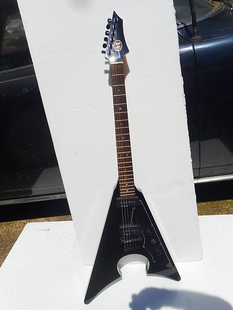 AXL Fireax Guitar, 2000, 2 P-90 EMG Style Pickups, Black, | Reverb