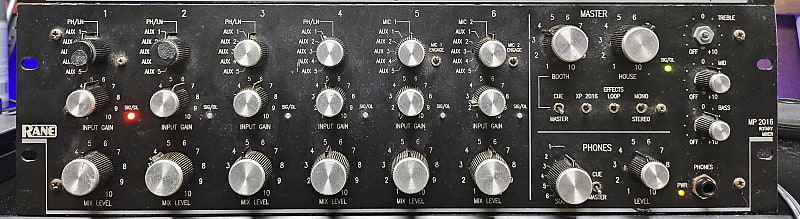 Rane MP2016 1990s - Black | Rare DJ Rotary Mixer | MP ONLY | Reverb