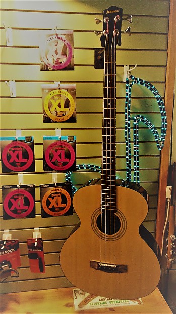 AXL/Johnson Acoustic bass 4 string Natural | Reverb
