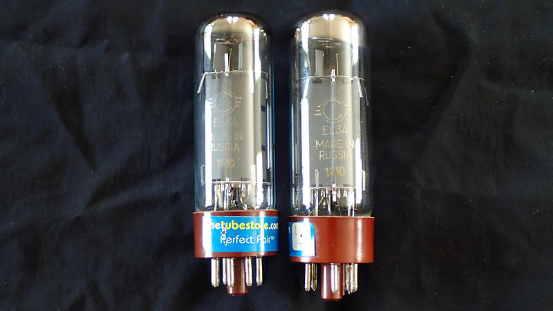 Svetlana EL34-WC Winged C Tubes (2) Matched Pair | Reverb
